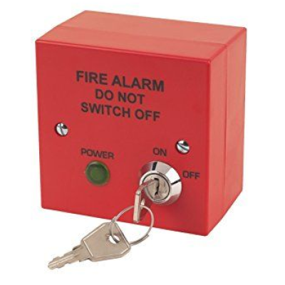 Fike Twinflex PA-1060 Red Fire Alarm Mains Isolator with Keyswitch Red ...