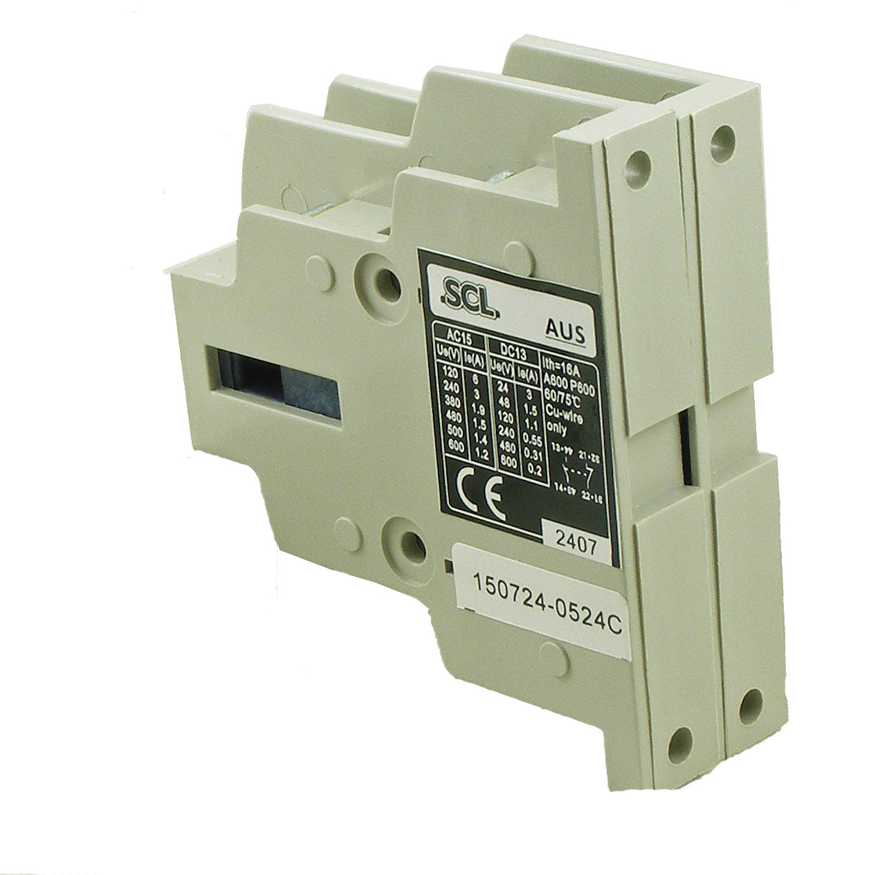 Switchtec AUS11N 1 N/O + 1 N/C Side Mount Auxiliary Contact Block (C12 ...