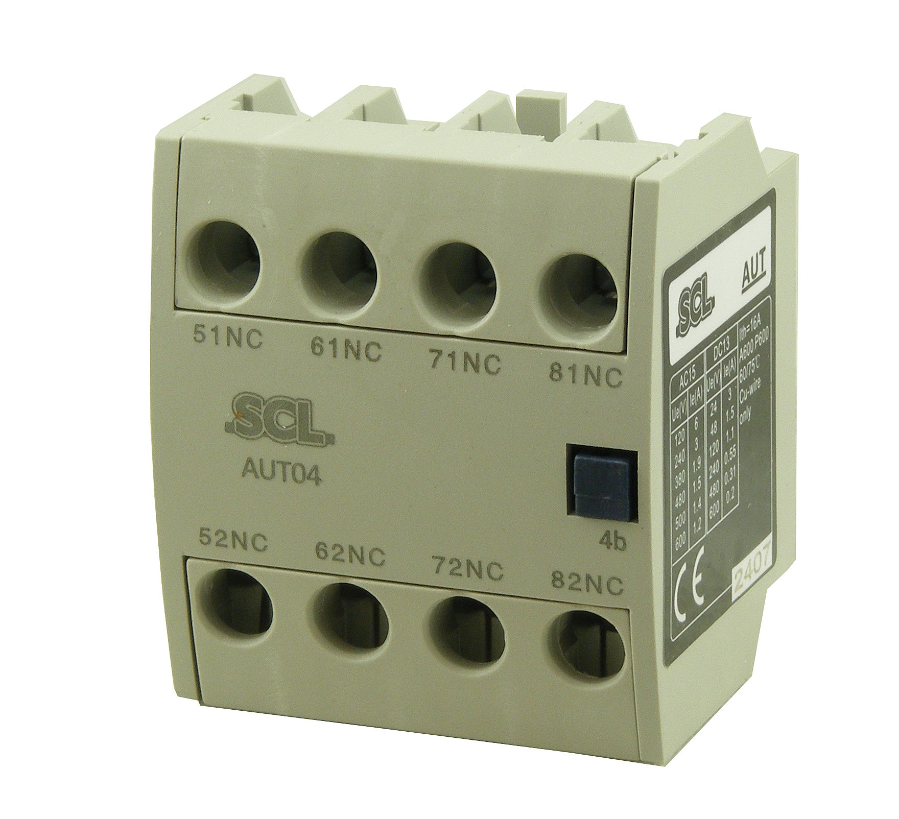 Switchtec AUT04 4 N/C Top Mount Auxiliary Contact Block – ETC Electrical