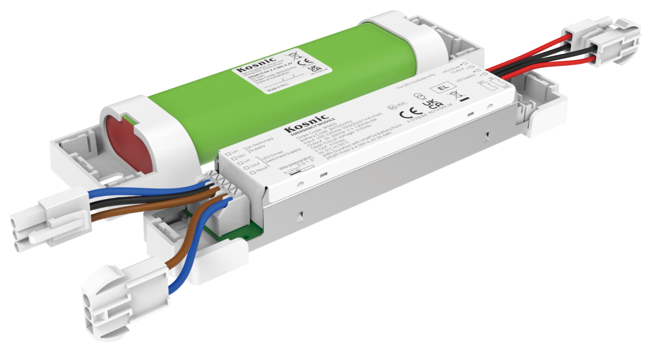 Kosnic BEM05/SST BEM05 Duo 5W Manual & Self-Test Emergency Module Whit ...