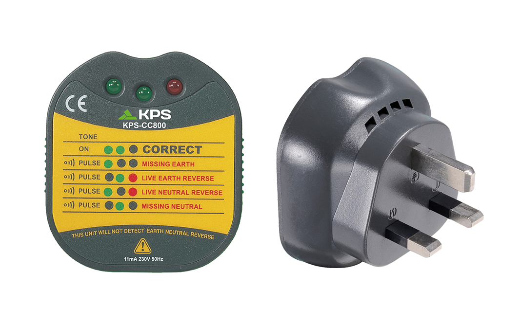 KPS CC800UK 230V Socket Tester with Buzzer – ETC Electrical