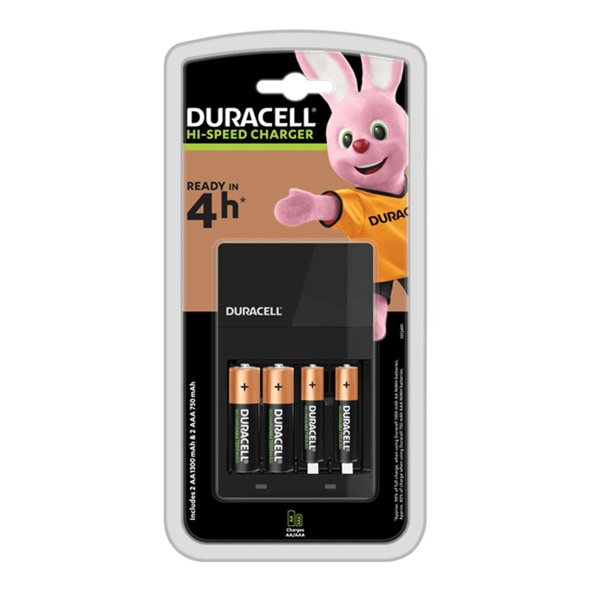 Duracell CEF14 4 Hour Charger with 2 x AA Batteries – ETC Electrical