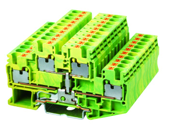 Switchtec DPP4-PE Dinkle 4mm Double Level Din Rail Earth Terminal Gree ...