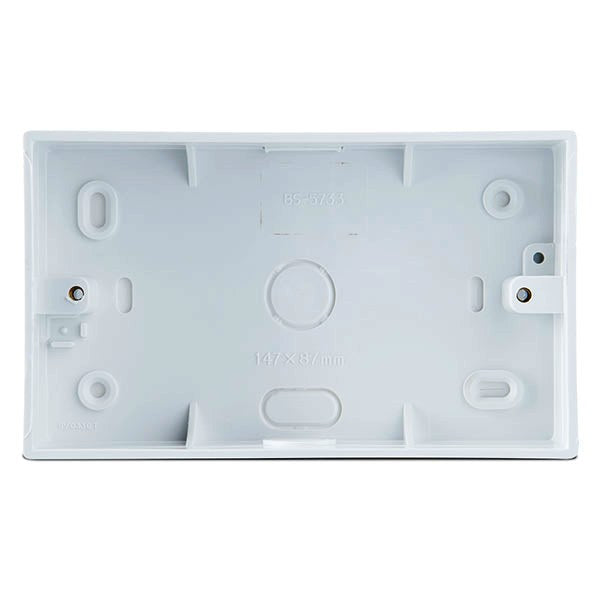 Deligo DSC2 2 Gang 32mm Round Corner PVC Pattress with Conduit and ...