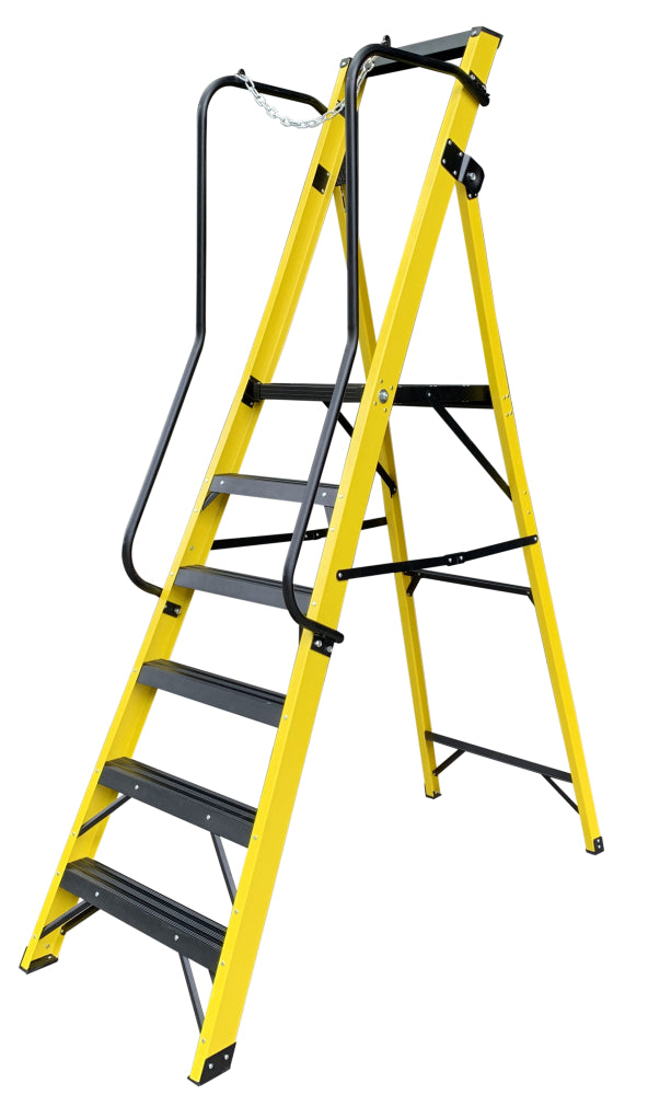 Deligo FSL6 6 Tread Fibreglass Step Ladder – ETC Electrical