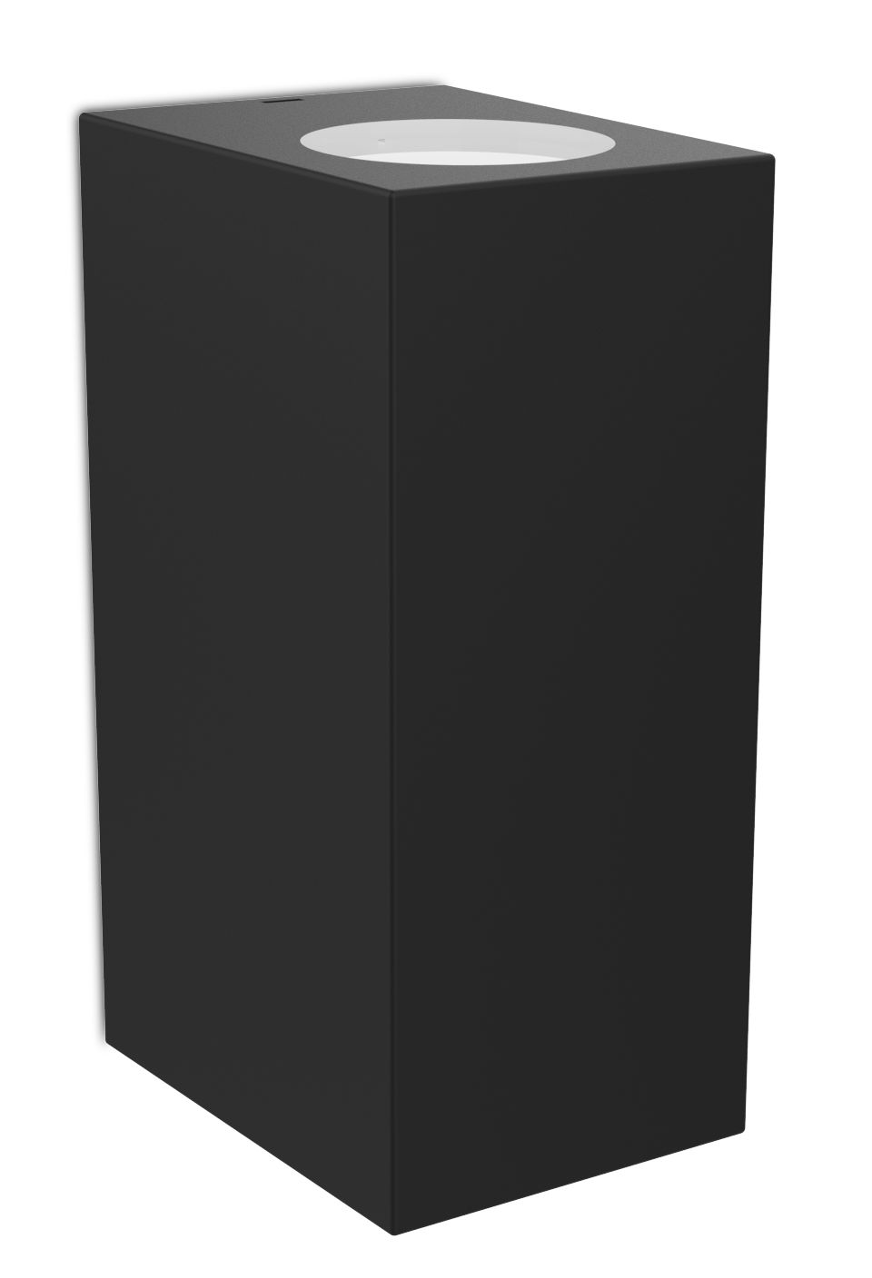 Kosnic KOMR/GU10-BLK Komi Coast 2 x GU10 Square Up / Down Wall Light I ...