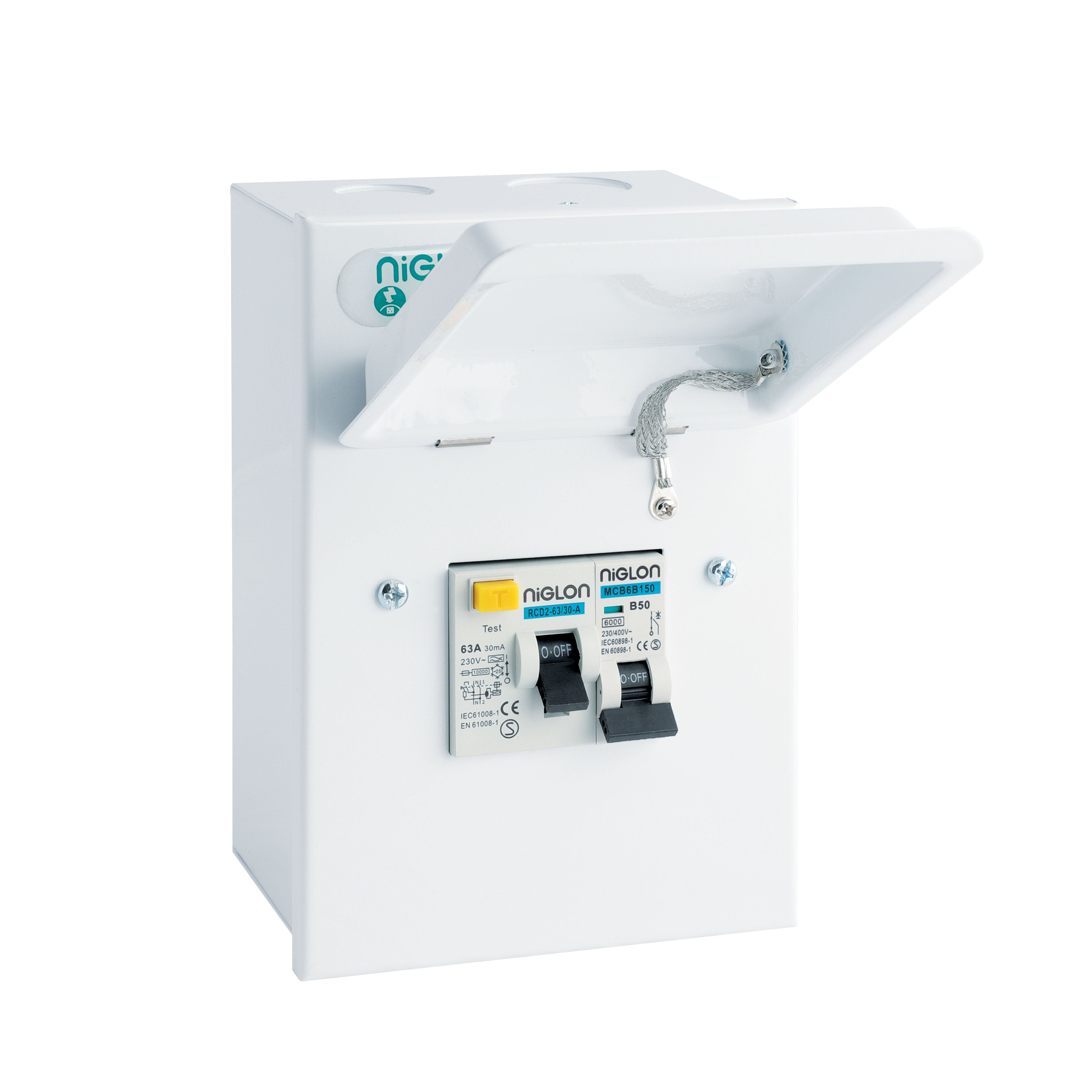Niglon M3CU3SHO/IP-B Shower Unit with 63A RCD and 50A MCB – ETC Electrical