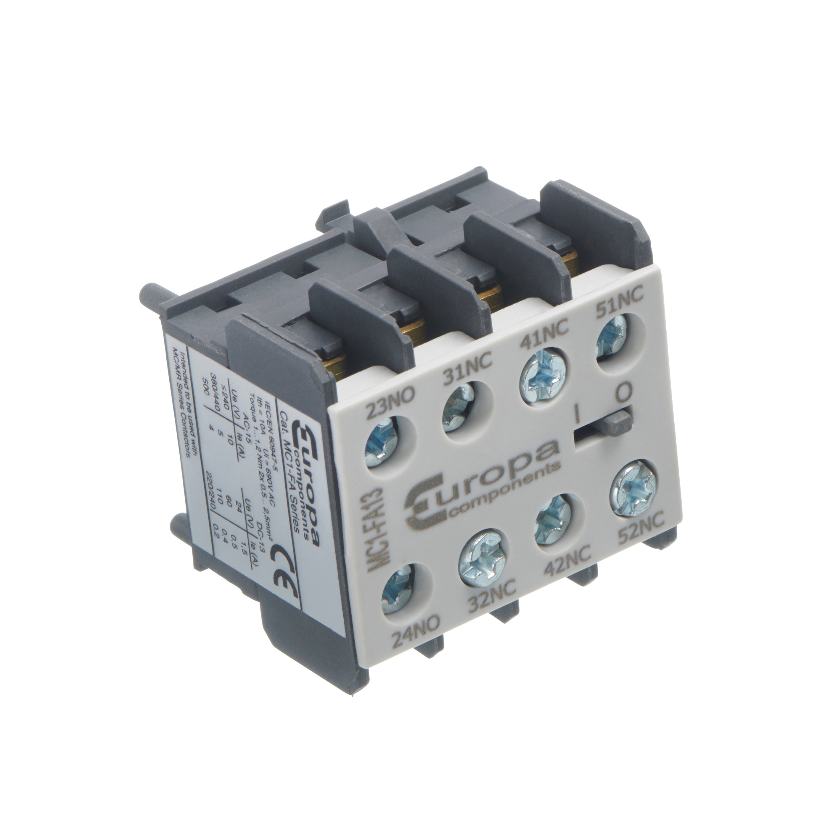 Europa MC1-FA20 2 N/O Front Mount Auxiliary Contact – ETC Electrical