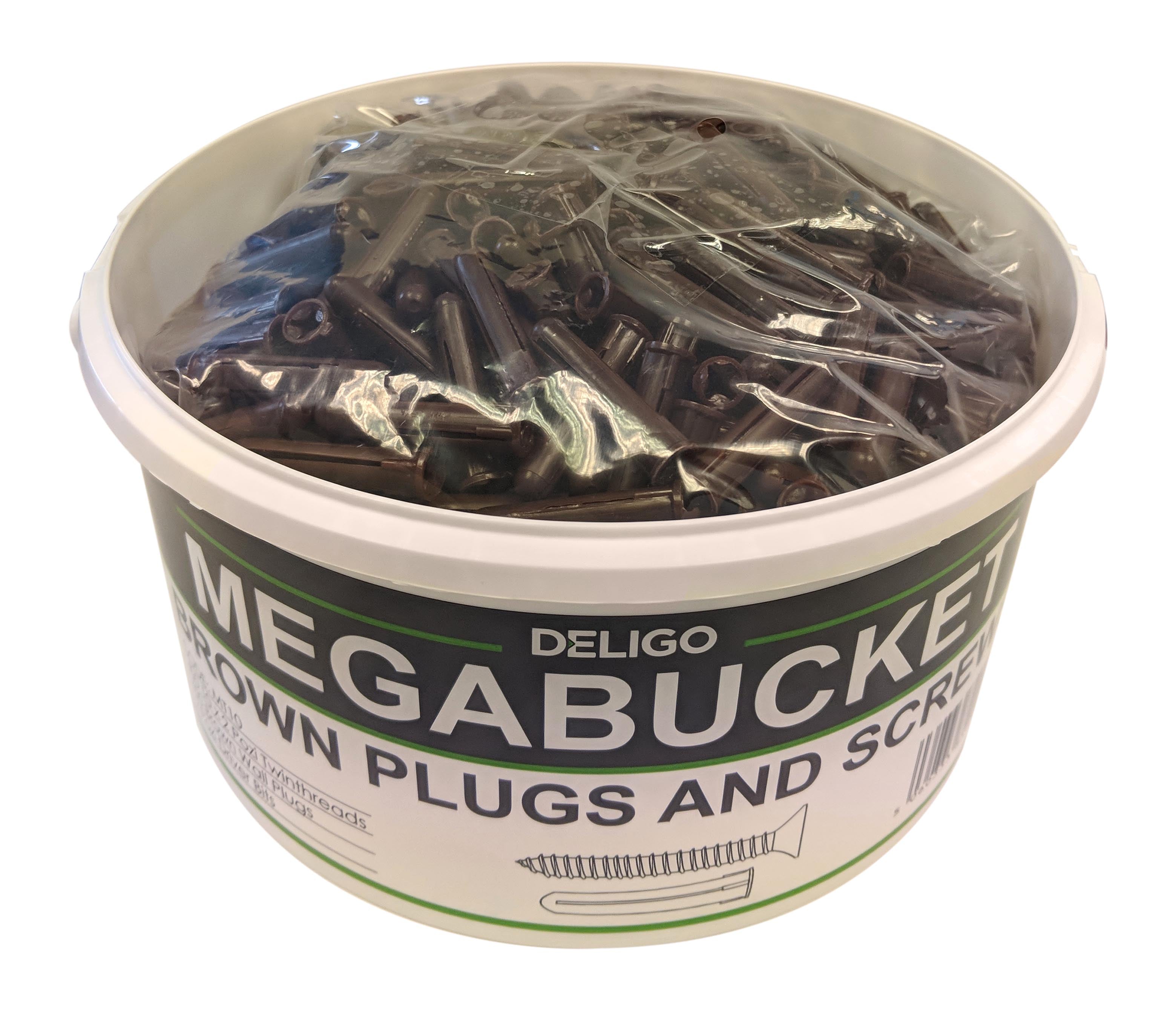 Deligo MT10 400 Brown Plugs & Screws Mega Bucket – ETC Electrical
