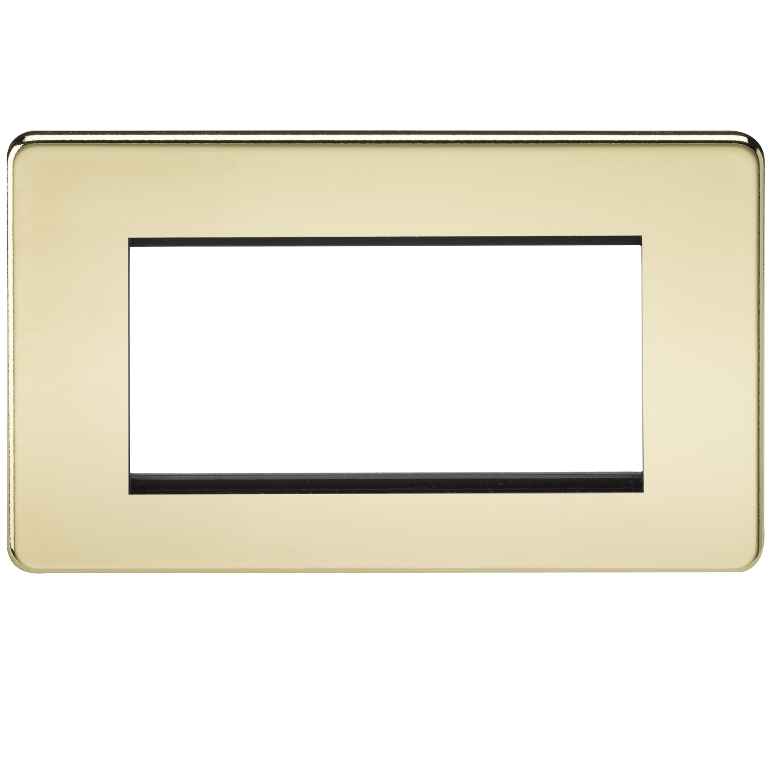 Knightsbridge SF4GPB 2 Gang 4 Module Europlate Polished Brass – ETC ...