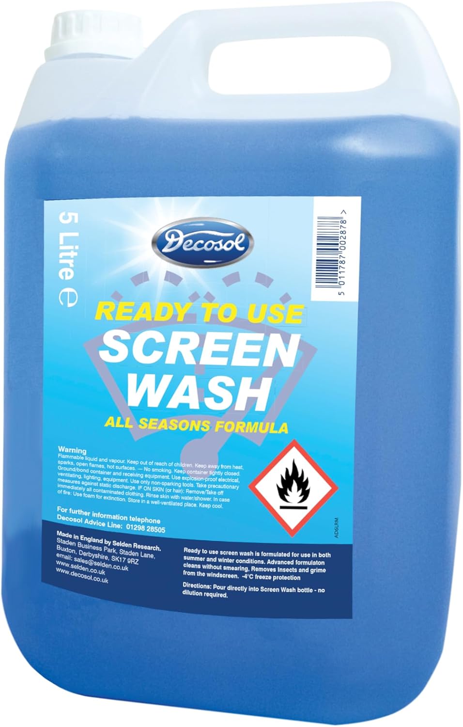 Decosol AD6LRM Ready To Use Screen Wash 5L – ETC Electrical
